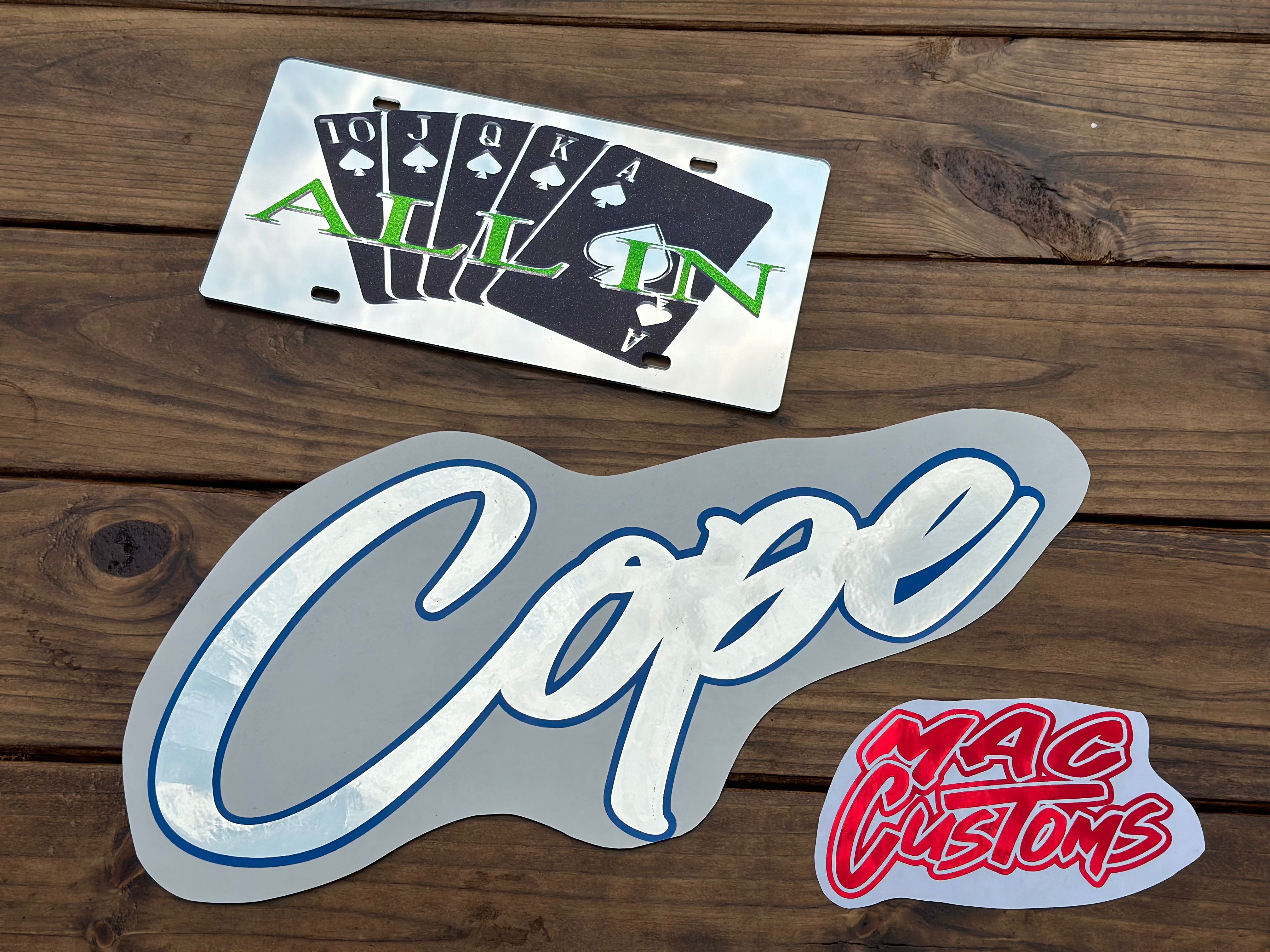Decals & Front Plates – MAC Customs
