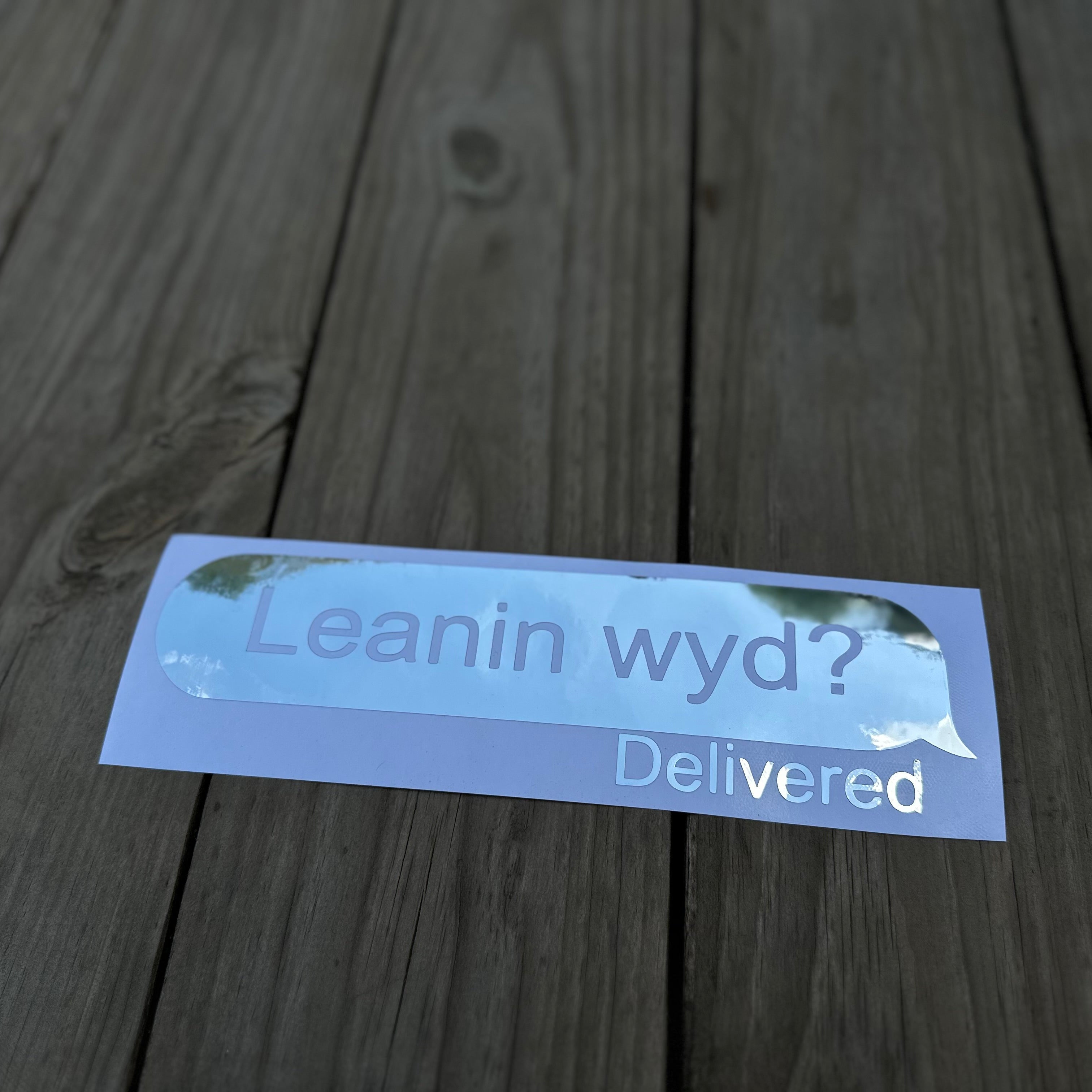"Leanin wyd?" Chrome Decal – MAC Customs